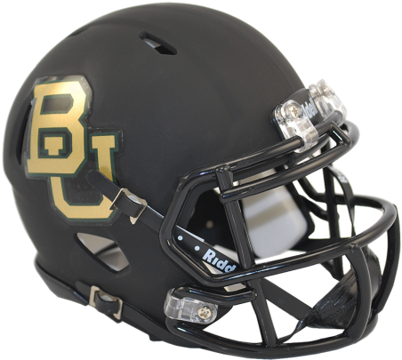 Baylor Matte Black Speed Mini Helmet - Baylor Bears Ncaa Riddell Matte ...