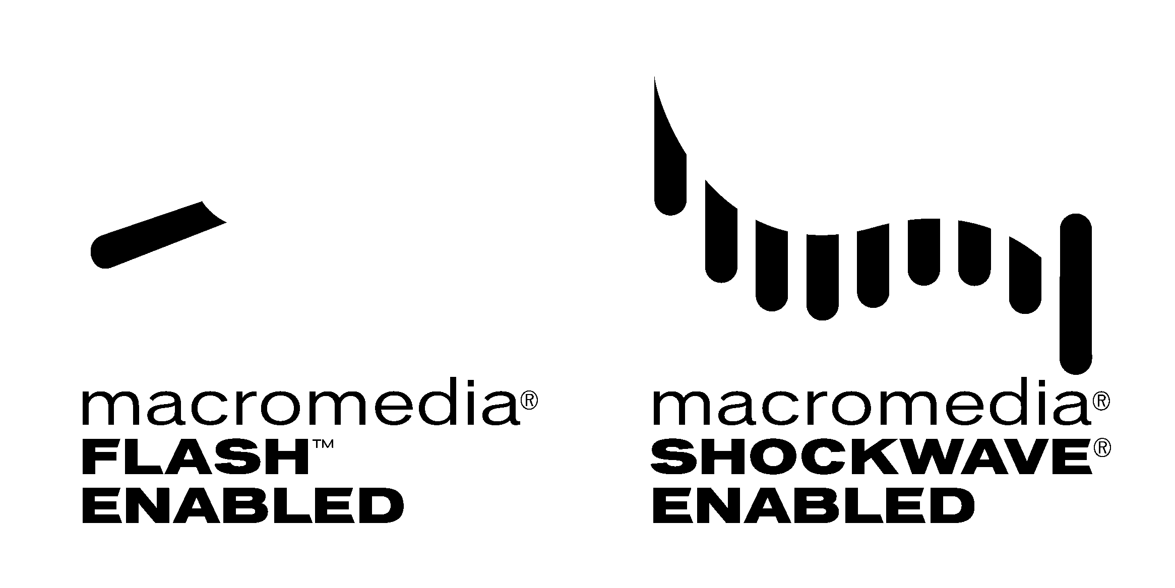 Macromedia Flash Enabled Logo Black And White - Adobe Flash (2400x2400 ...