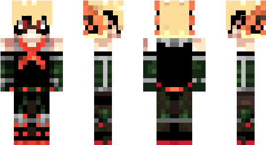 Minecraft Skin Katsukibakugou - Katsuki Bakugou Minecraft Skin (600x348 ...