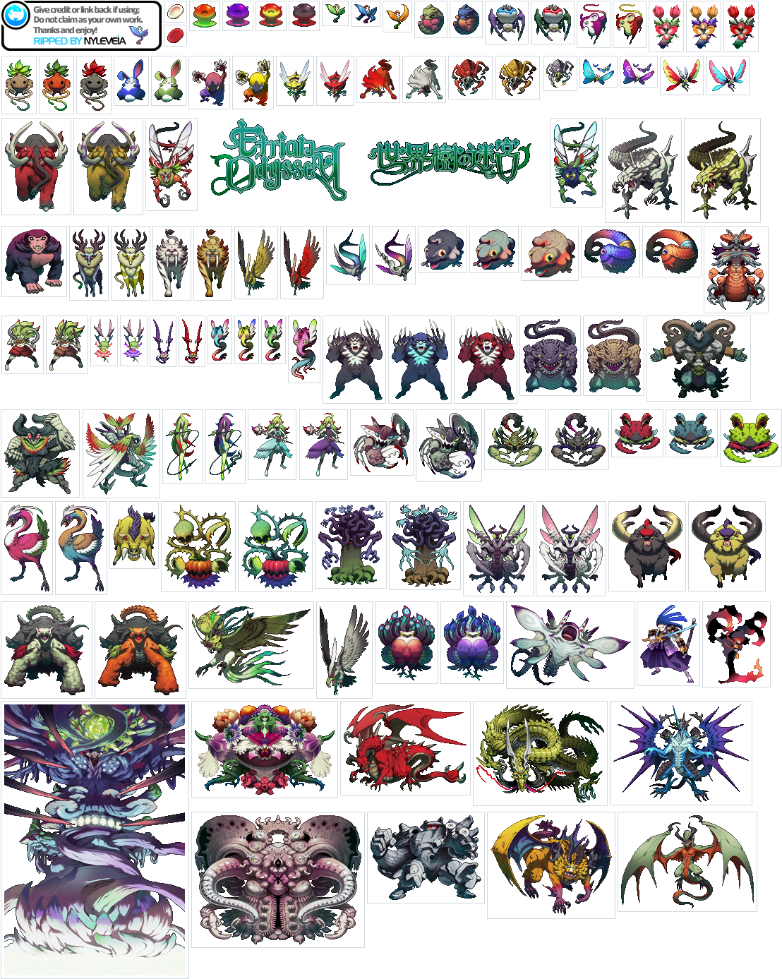 Eo1 Enemies - Etrian Odyssey (1125x1410), Png Download