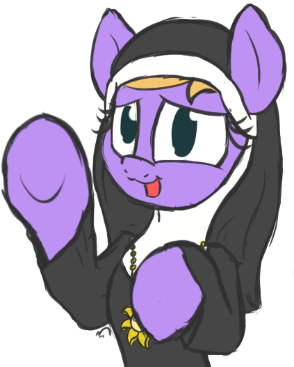 Elppajack, Nun, Oc, Oc - My Little Pony Nun (464x551), Png Download