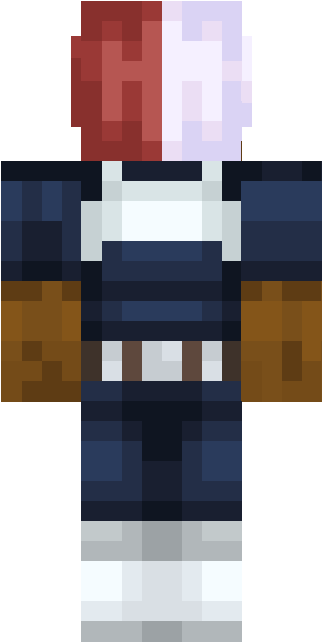 Shoto Todoroki Minecraft Skin (321x651), Png Download