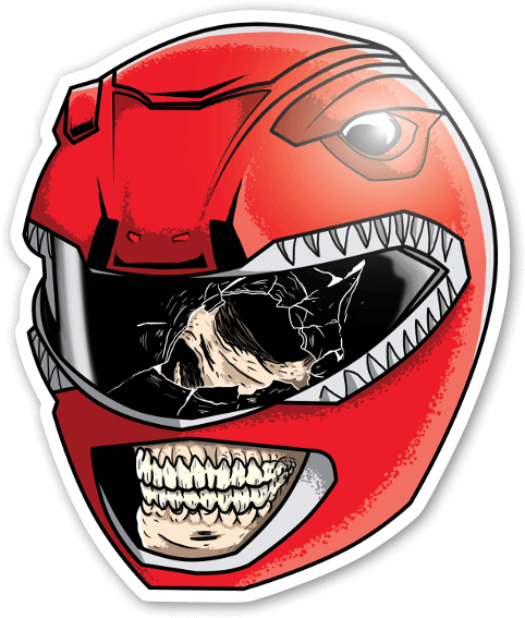 Red Ranger Sticker - Emblem (514x600), Png Download