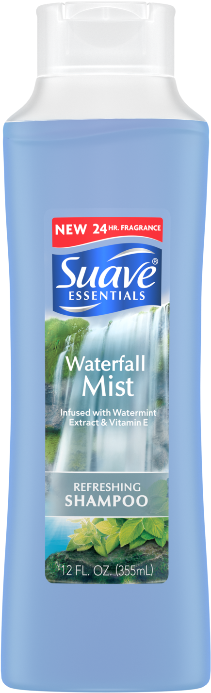 Essentials Waterfall Mist Shampoo 12oz - Suave (1500x1500), Png Download