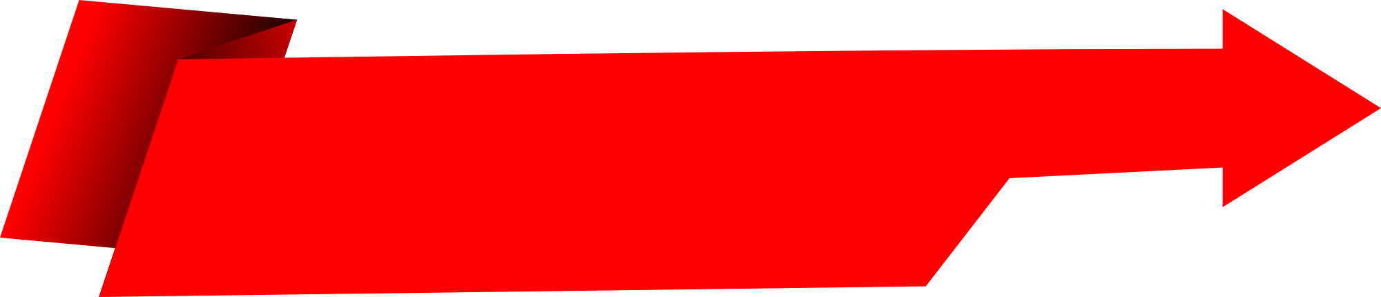 Free Download - Arrow Banner Vector Png (2000x430), Png Download