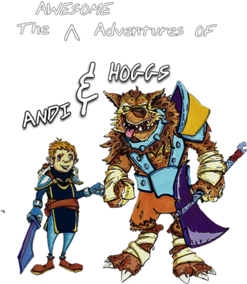 Andi & Hoggs - Cartoon (400x400), Png Download