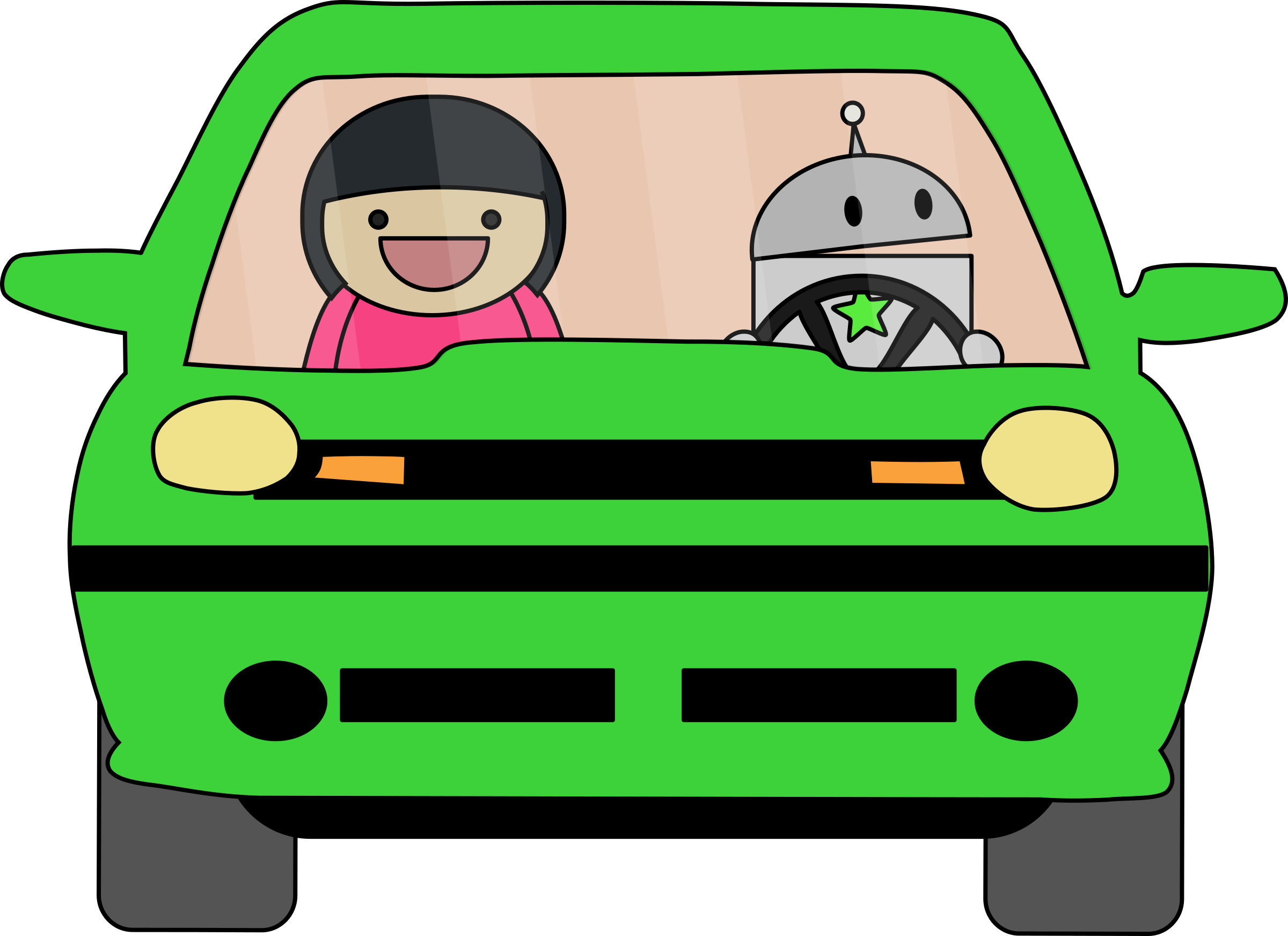 Driving Icons Png Free And Downloads - Robot Driving A Car (2400x1743 ...