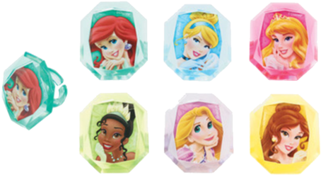 Disney Princess Cupcake Topper Rings - Decopac Disney Princess Gemstone ...