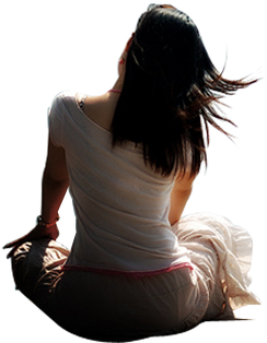 Download Freetoedit Woman Sittingdown Back - Girl Back Png For Picsart ...