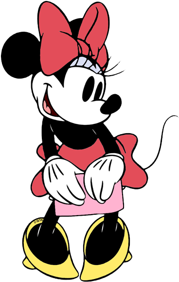 Classic Minnie Mouse In Red - Minnie Mouse Classic Clipart (381x587 ...