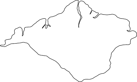 Iow Outline - Isle Of Wight Map Outline (543x327), Png Download