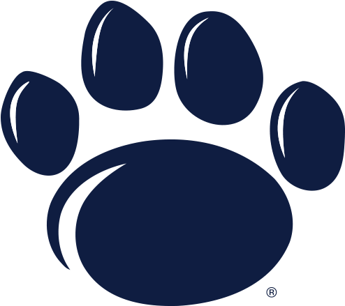 Blue Penn State Paw - Penn State Logo Paw (500x500), Png Download