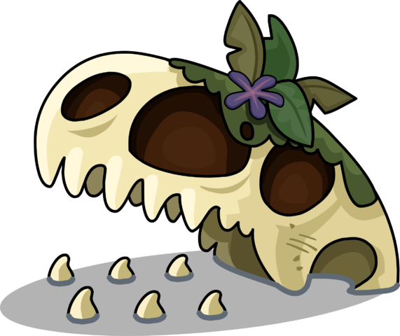 Dinosaur Skull Sprite 002 (571x480), Png Download