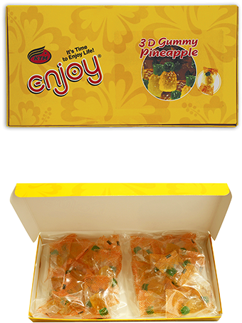 3d Gummy Pineapple Box (359x624), Png Download