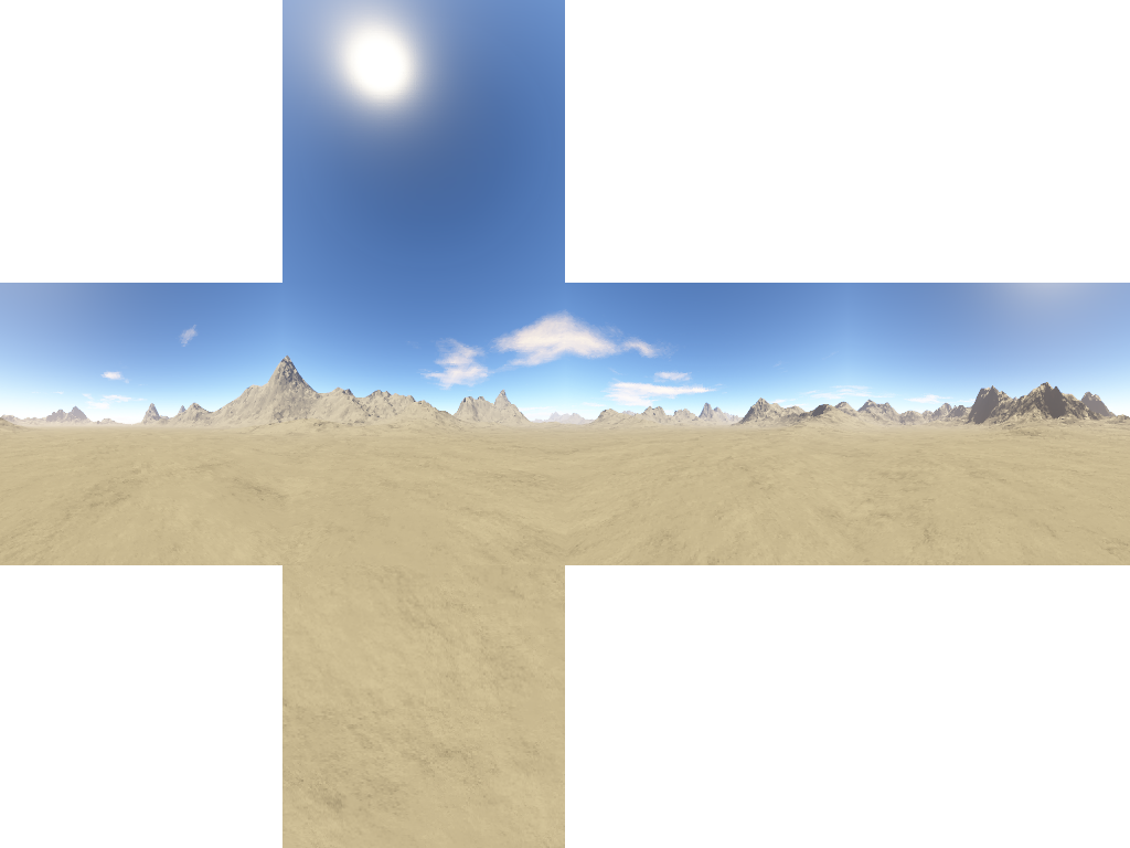 Cubemap Day Desert Sky Sun Dry Bright Paint Texture, - Skybox Map ...