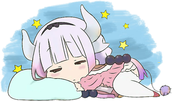 #kanna Kamui #sleeping #cute #kobayashi-san Chi No - Kanna Kobayashi ...