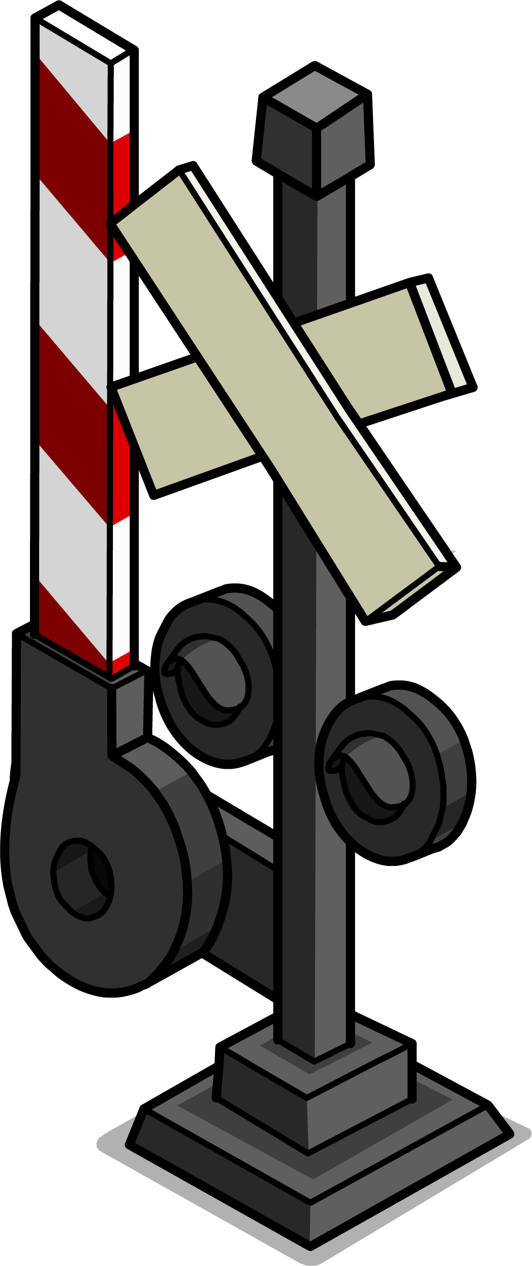 Railroad Crossing Sign Sprite 001 - Paso A Nivel Png (1047x2490), Png ...