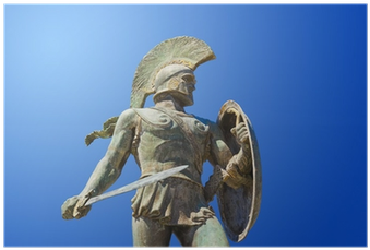 Download Statue Of King Leonidas In Sparta, Greece Poster • - Statue Of ...