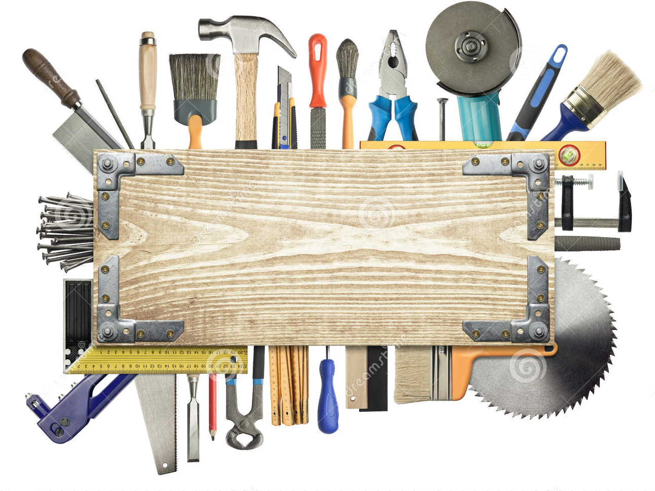 Handyman Tools Png - Carpentry Background (1298x1017), Png Download