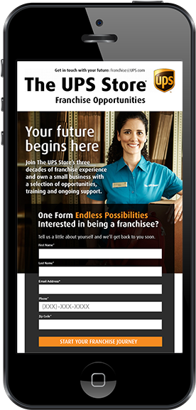 Ups Store Franchise Mobile Layout (1000x576), Png Download