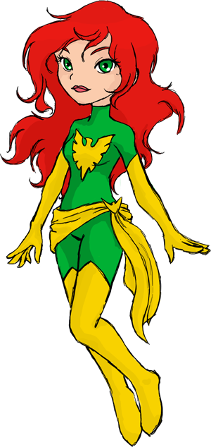 Jean Grey By ~theharechan On Deviantart - Jean Grey (300x634), Png Download