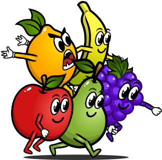 5 Fruit Monsters 2d Game Character Sprite - Character (600x500), Png ...