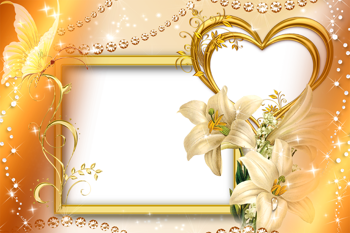 Yellow Love Frame Png - Yellow Rose Frame Png (1181x787), Png Download