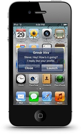 Xtra Slide Push Notification - Iphone 4 Home Screen (284x456), Png Download
