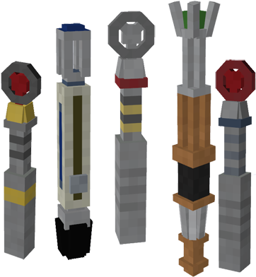 [ Img] - Minecraft Doctor Who Sonic Screwdriver (375x403), Png Download