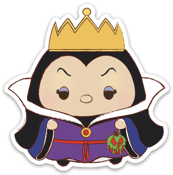 Evil Queen - Cherry Stickers Disney (581x589), Png Download