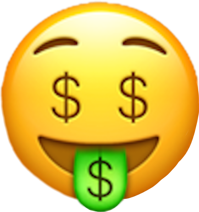 Emoji Face Yellow Cash Money Toung Brownfreetoedit - Money Mouth Emoji ...