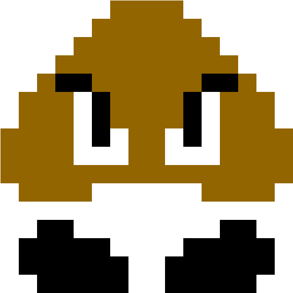 Mario - Goomba Pixel (1184x1184), Png Download