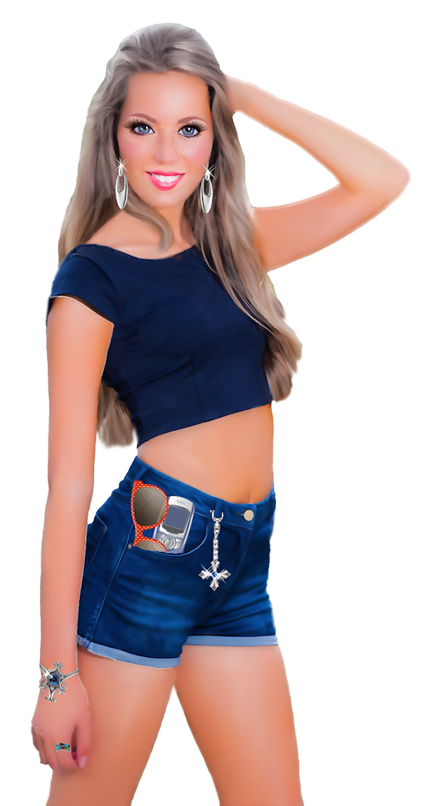 Girl (611x1146), Png Download