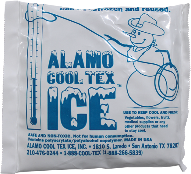Alamo Cool Tex Ice Ice Gel Pack - Ice Cold Beer Served To Go Vintage ...
