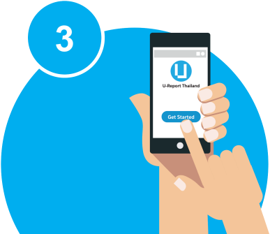 Tap "get Started" Button To Start The Registration (400x400), Png Download