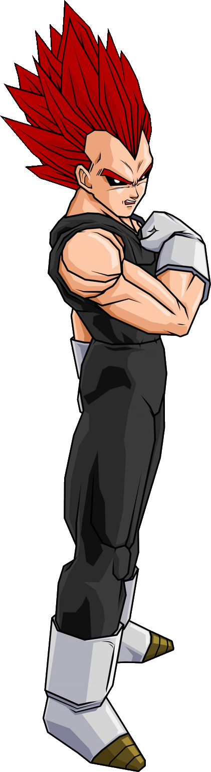 Evil Vegeta - Majin Vegeta Transformation (421x1538), Png Download