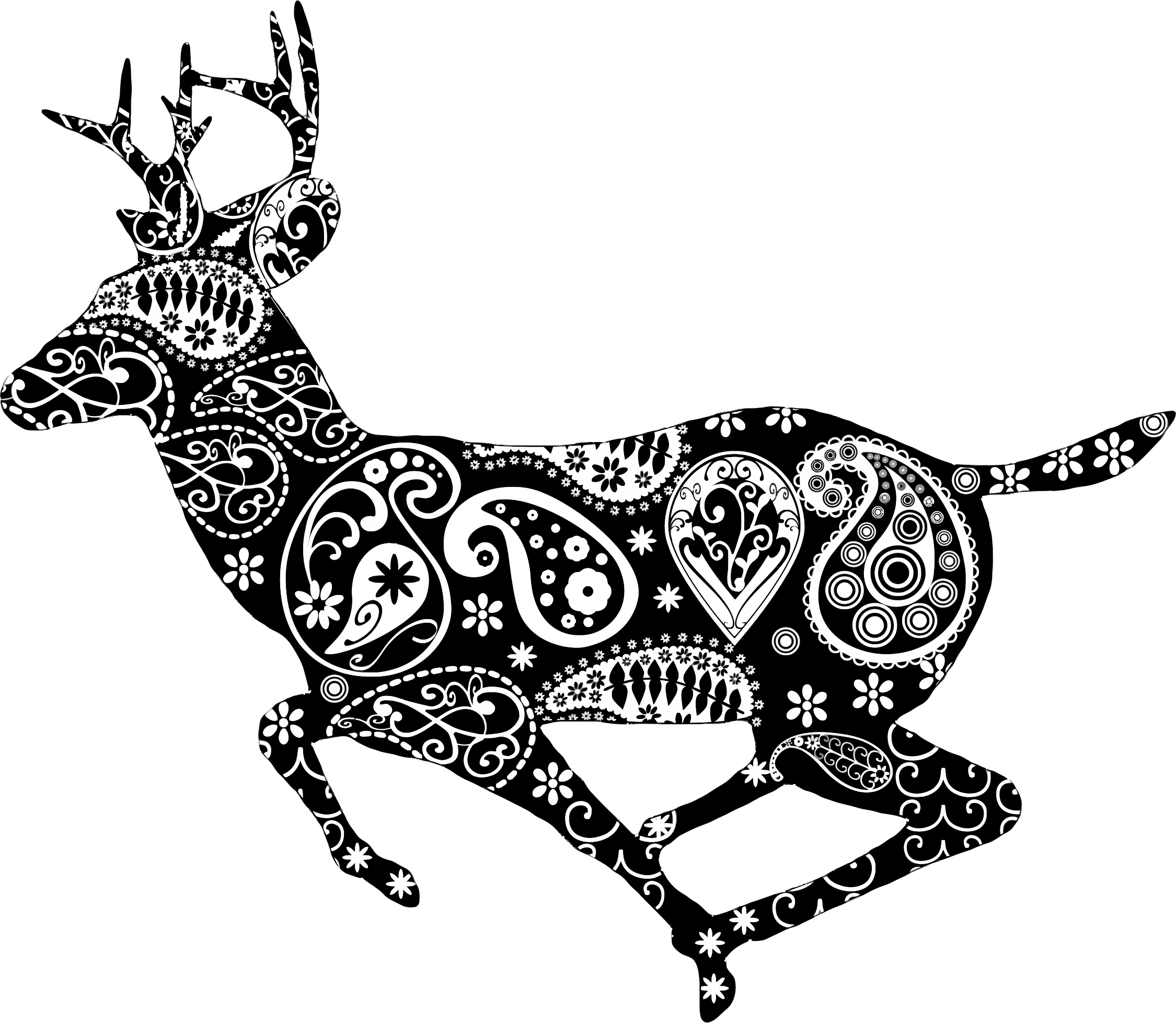 This Free Icons Png Design Of Ornamented Deer (2250x1958), Png Download