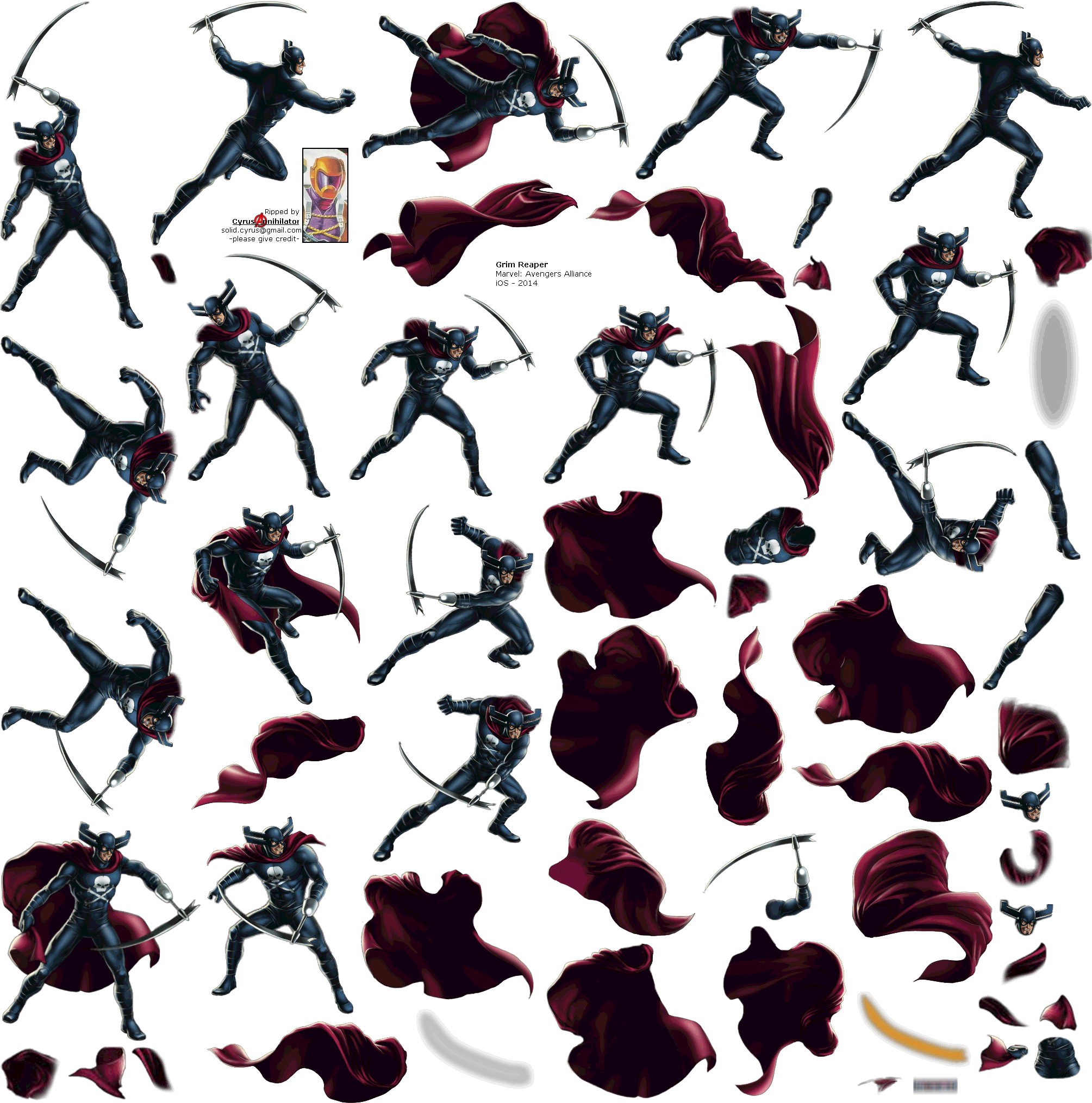 Click To View Full Size - Grim Reaper Sprite Png (2024x2042), Png Download