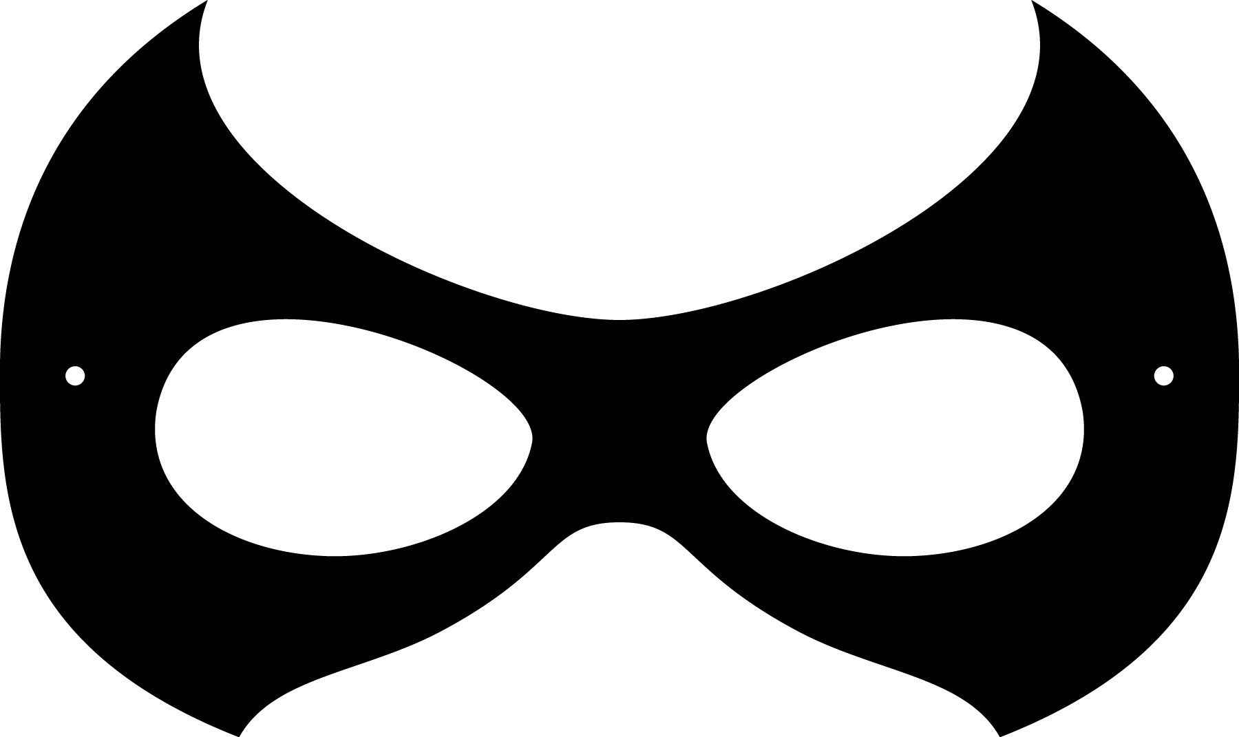 Download Superhero Mask Clipart Black And White - Robin Mask Printable ...