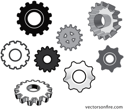 3d Gears Vector