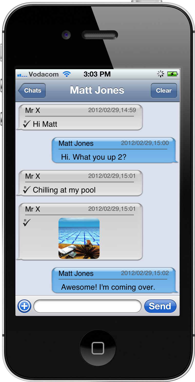 Iphone Messaging Ui - Iphone 4 S (895x1552), Png Download