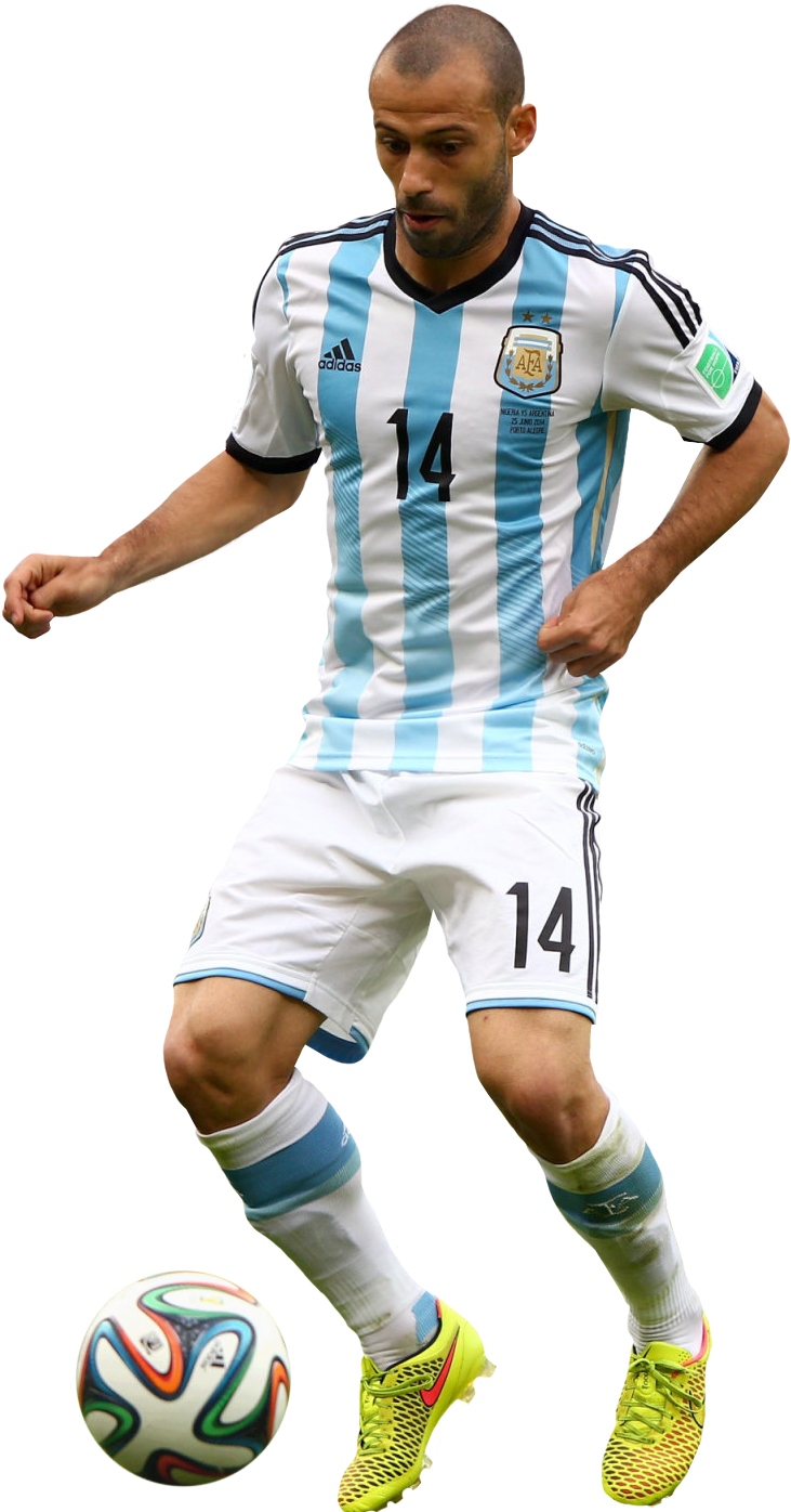 Javier Mascherano Render - Argentina Football Players Png (741x1396 ...