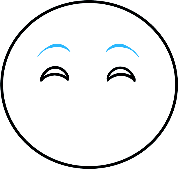 Download How To Draw Happy Face Emoji - Drawing | Transparent PNG ...