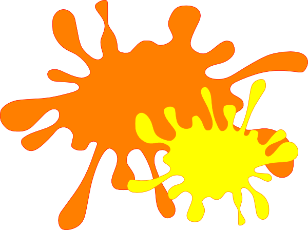 Cartoon Paint Splatter - Paint Splat Clipart (600x448), Png Download