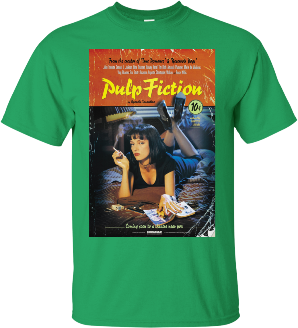 Pulp Fiction Movie Poster T-shirt - Pulp Fiction Original Poster ...
