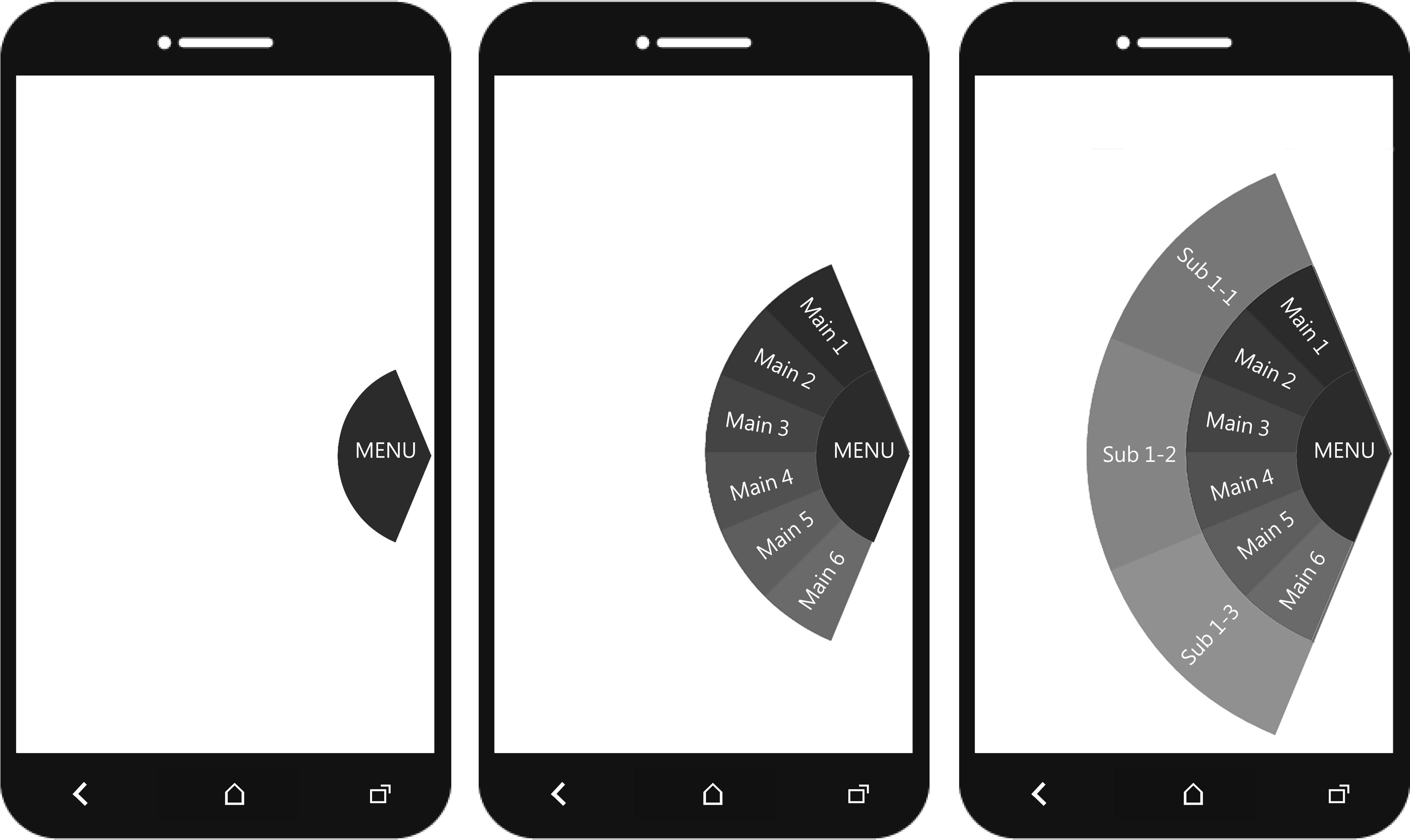 How To Implement Half-circle Menu With Css And Javascript - Half Circle ...