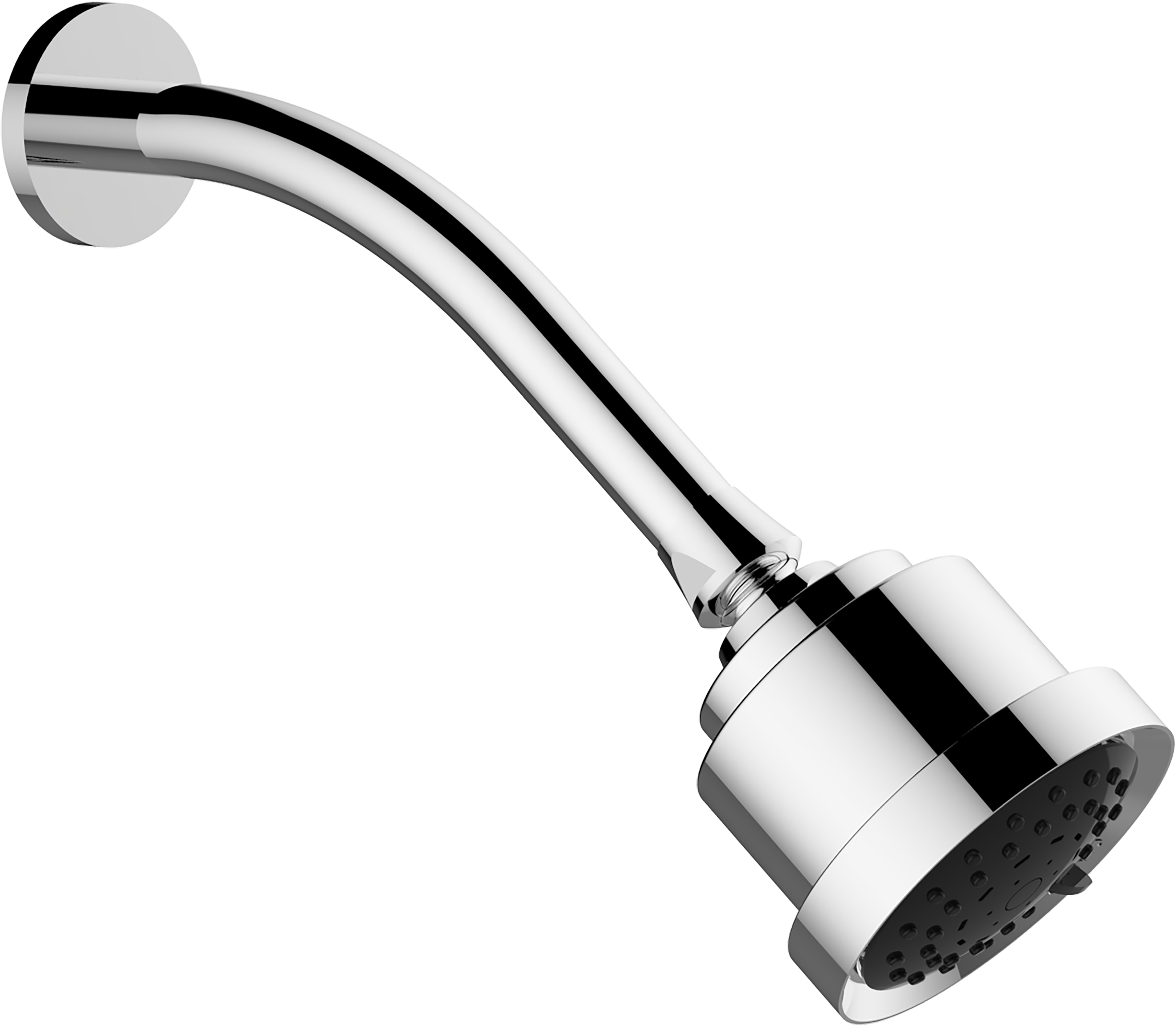 Cylindrical Shower Head With Arm And Round Flange - Santec Shower Heads ...