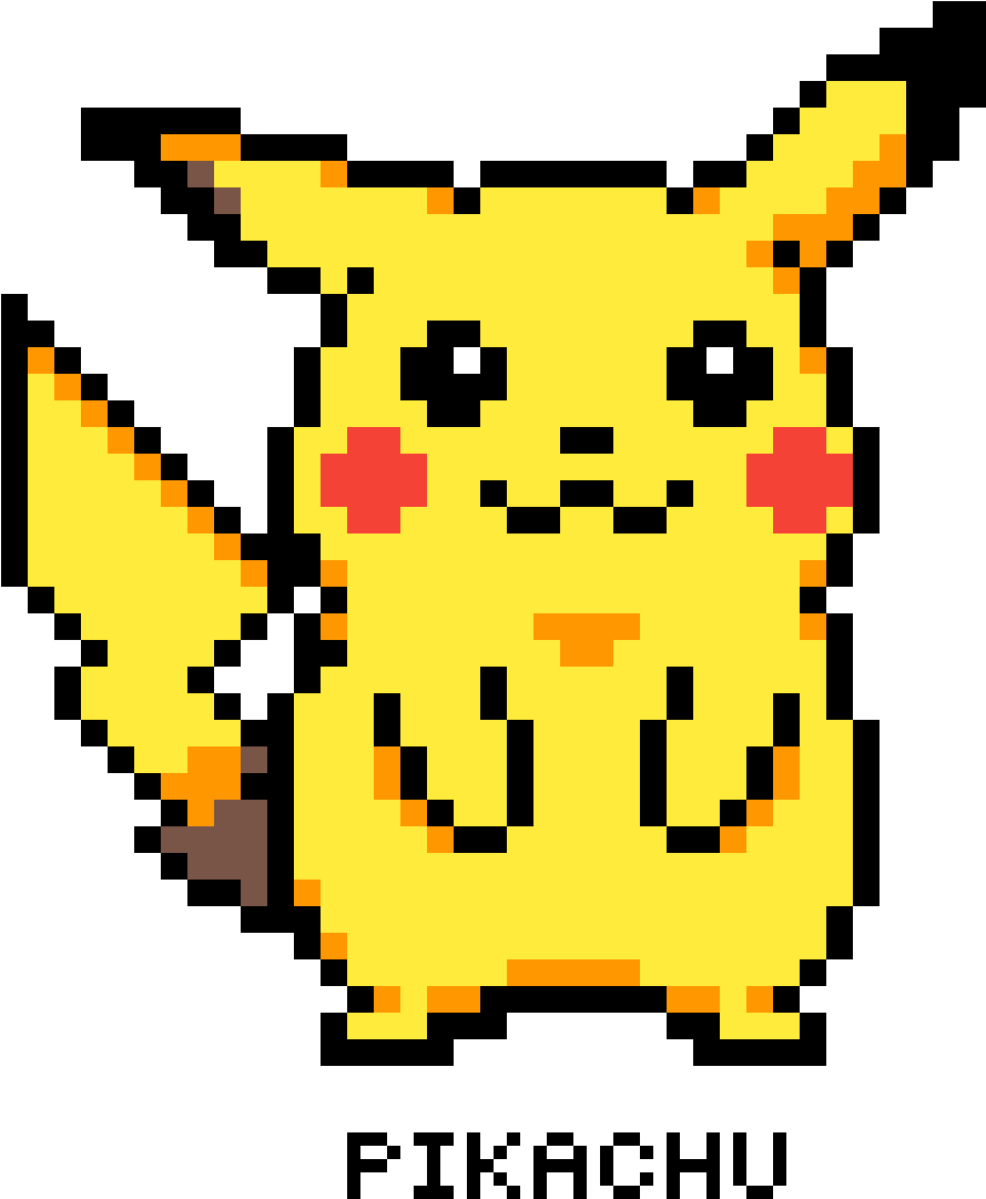 Pikachu - Pixel Pikachu (1200x1200), Png Download