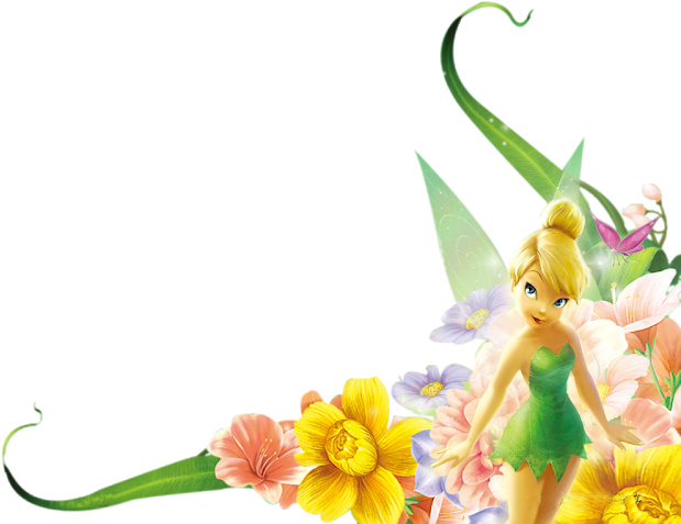 Tinkerbell Flowers Png - Tinkerbell Background (443x332), Png Download