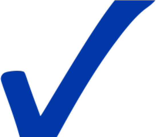 Blue Check Mark (640x480), Png Download